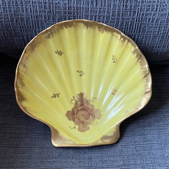 Limoges | Accents | Vintage Limoges France Yellow W Gold Floral ...